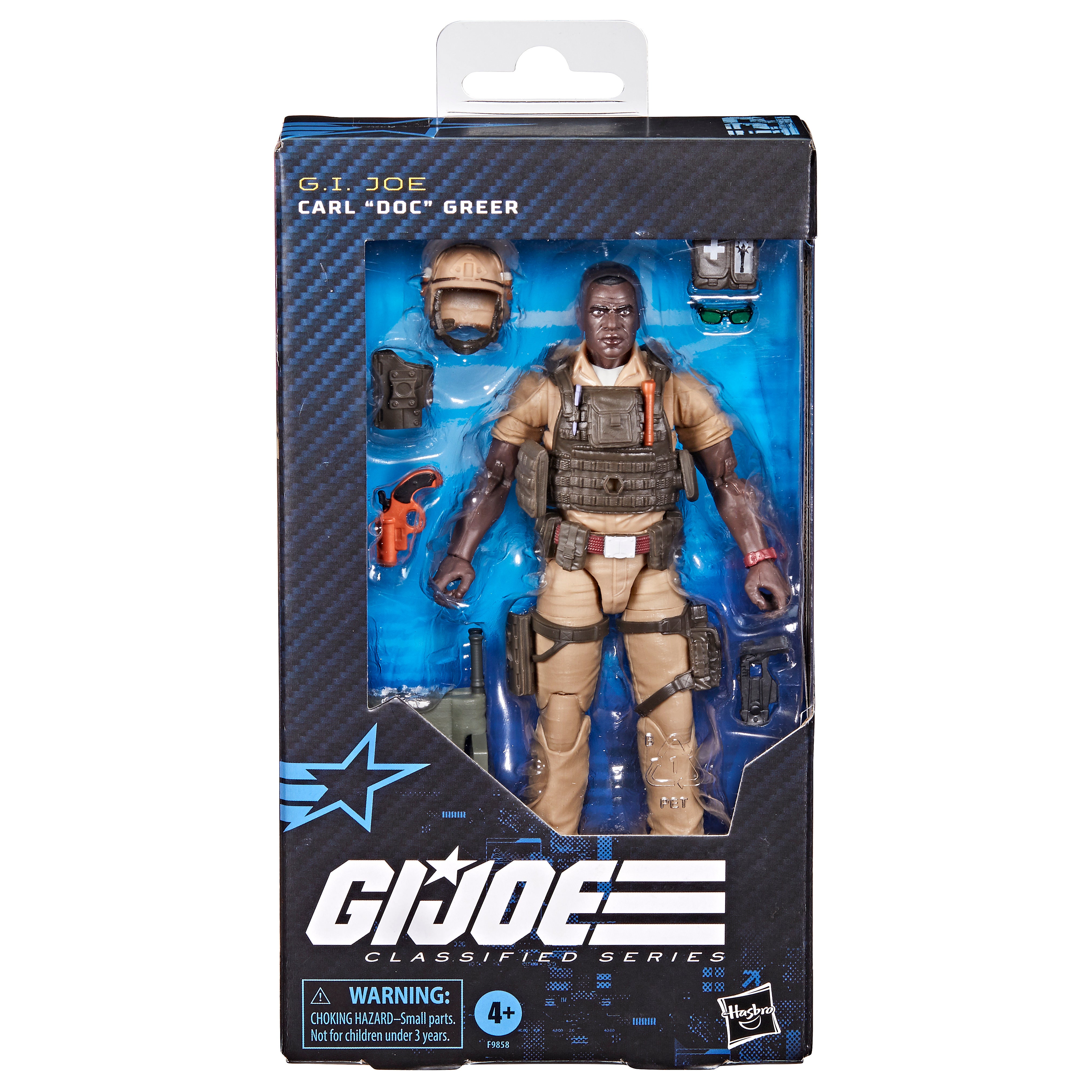INSTOCK G.I. Joe Classified Series #122, Carl "Doc" Greer, 6” Action F ...